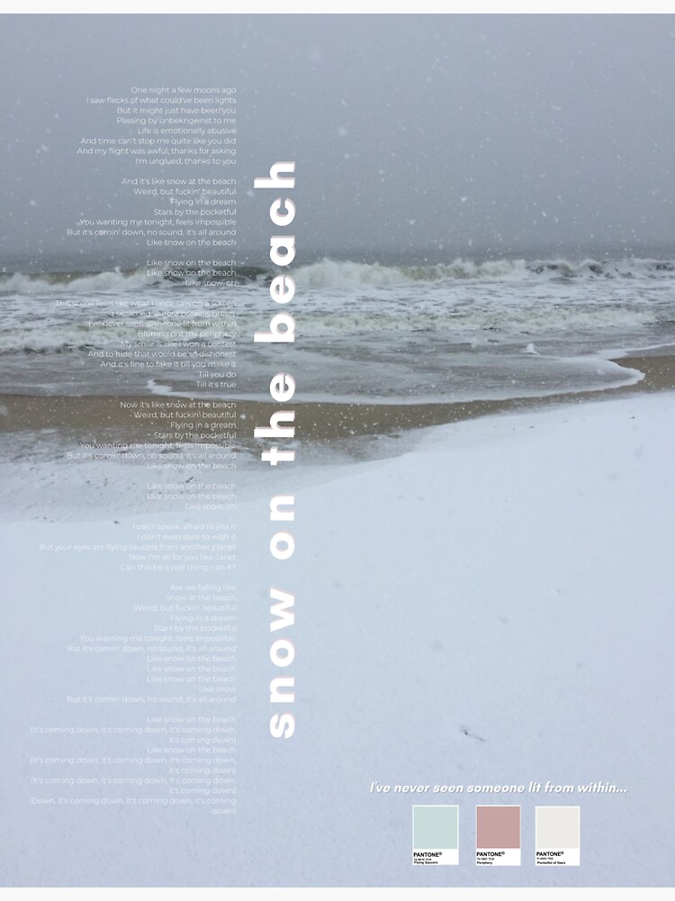 "Snow on the Beach Taylor Swift Poster Midnights" Sticker for Sale by ...