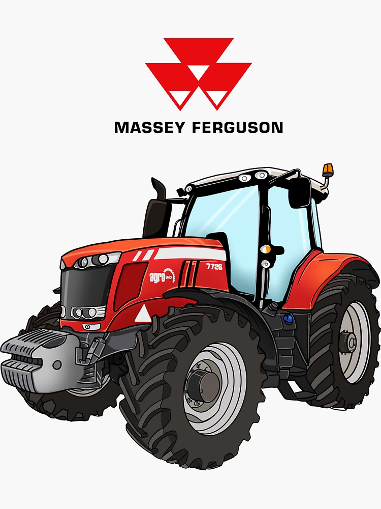 "Massey Ferguson Tractor Red Tractor" Sticker for Sale by Neebotha ...