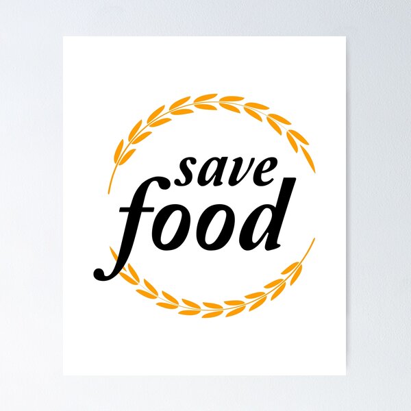 Save Food Logo Love Your Food Waste Less Save More" Sticker For Sale