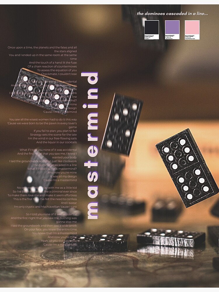 "Mastermind Taylor Swift Poster Midnights" Poster for Sale by jnnavas ...