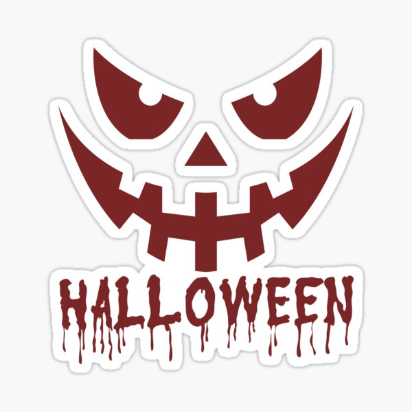"halloween - scary face" Sticker for Sale by OurPassions | Redbubble