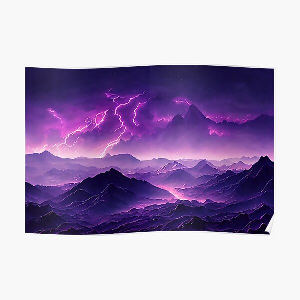 "Magical Evening during Electric Storm - Anime Landscape - Genshin ...