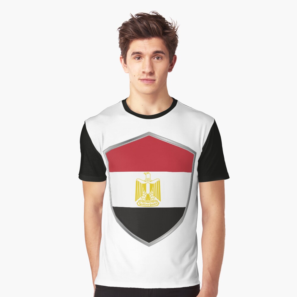 "Egyptian National Flag With Eagle of Saladin Shield Design" Sticker ...