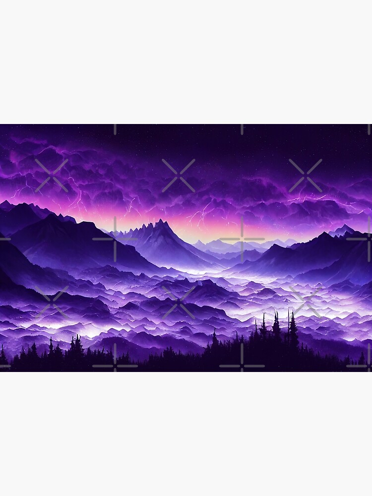 "Cold Mystical Purple Morning Foggy Mountains - Anime Landscape ...