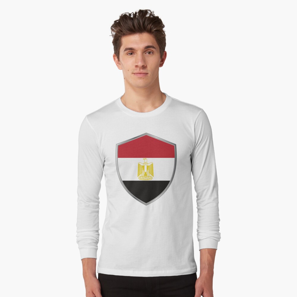 "Egyptian National Flag With Eagle of Saladin Shield Design" Sticker ...