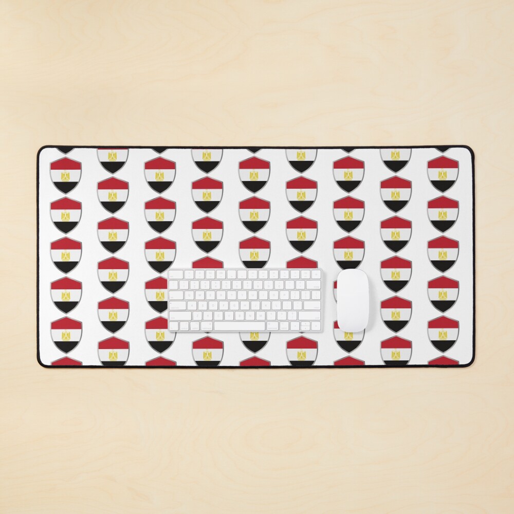 "Egyptian National Flag With Eagle of Saladin Shield Design" Sticker ...