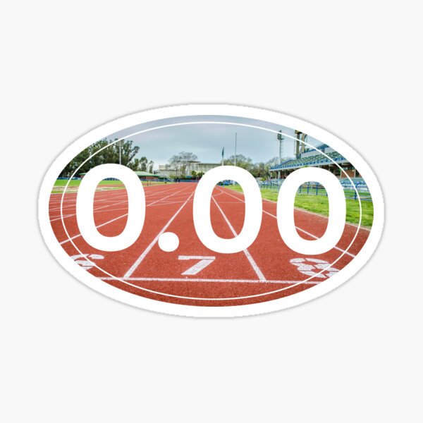 "On the Track, Not A Runner 0.00 - White" Sticker for Sale by ...