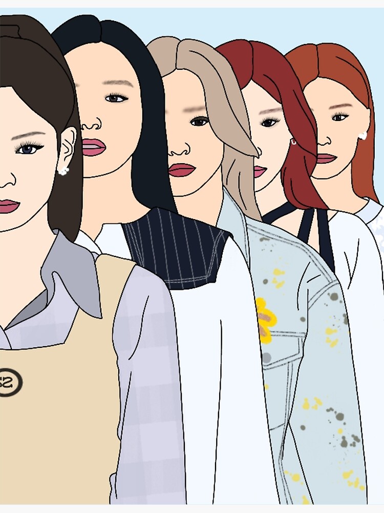 "Itzy Group Photo Drawing" Poster for Sale by pamelairene | Redbubble