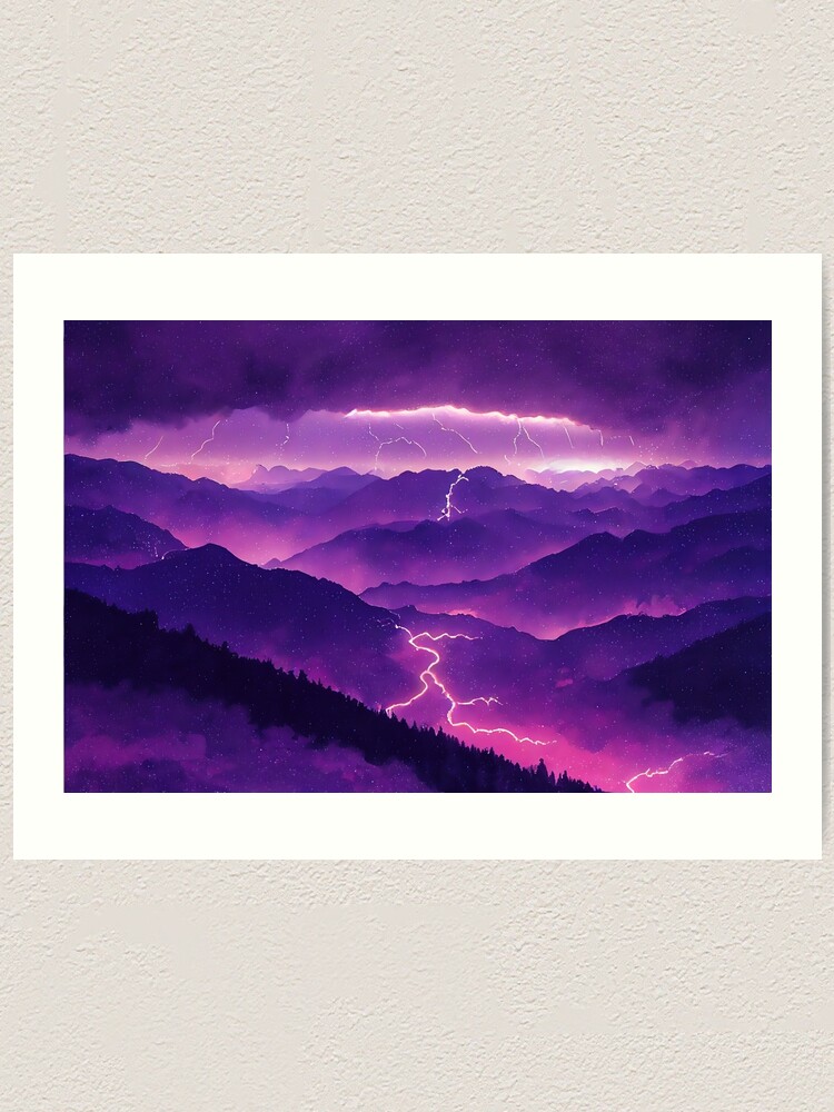 "9pm Electric Storm in Japanese Mountains - Anime Landscape - Genshin ...