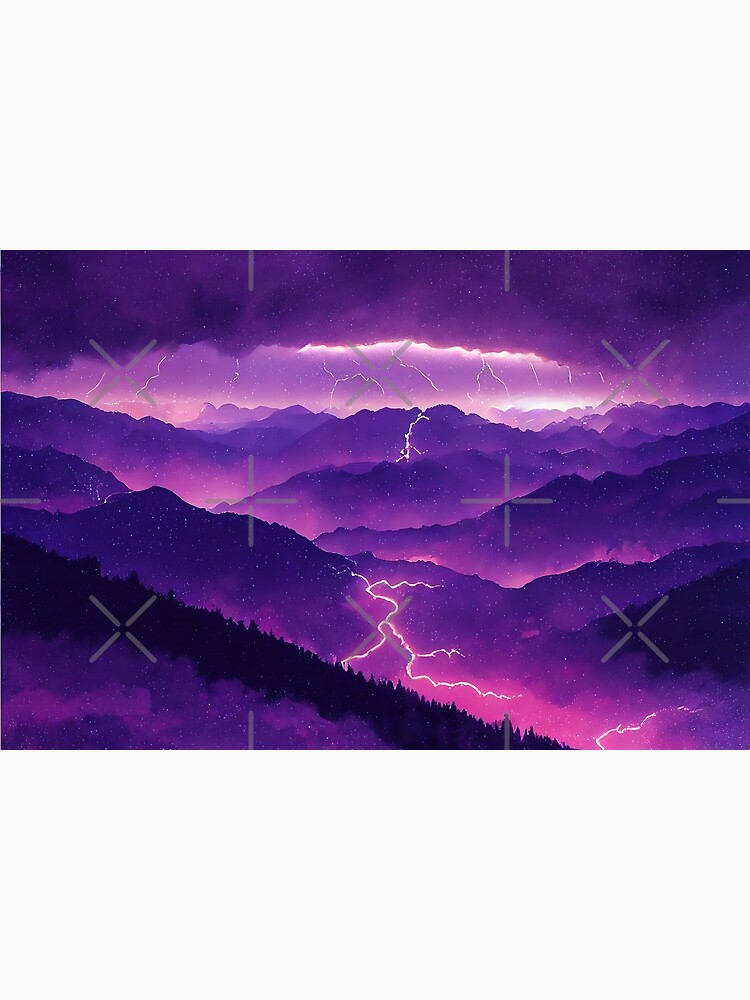 "9pm Electric Storm in Japanese Mountains - Anime Landscape - Genshin ...