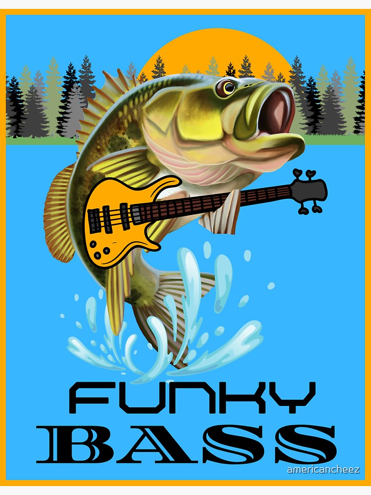 "Funky Bass" Sticker for Sale by americancheez | Redbubble