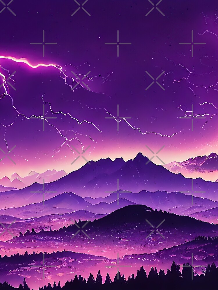 "Raging Electric Storm in Japanese Mountains - Anime Landscape ...