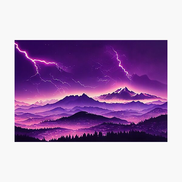 "Raging Electric Storm in Japanese Mountains - Anime Landscape ...