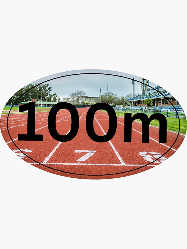 "On the Track, 100m Dash - Black" Sticker for Sale by LatterDaze ...