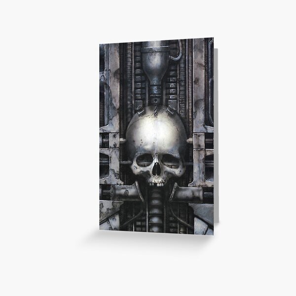 Hr Giger Skull Greeting Card For Sale By Slowrotation Redbubble