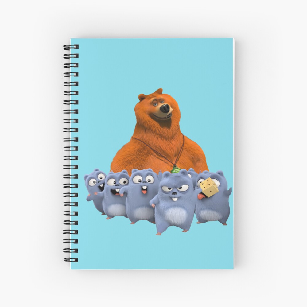 "Grizzy and the Lemmings Plush Toy" Spiral Notebook for Sale by Bhagyaa ...