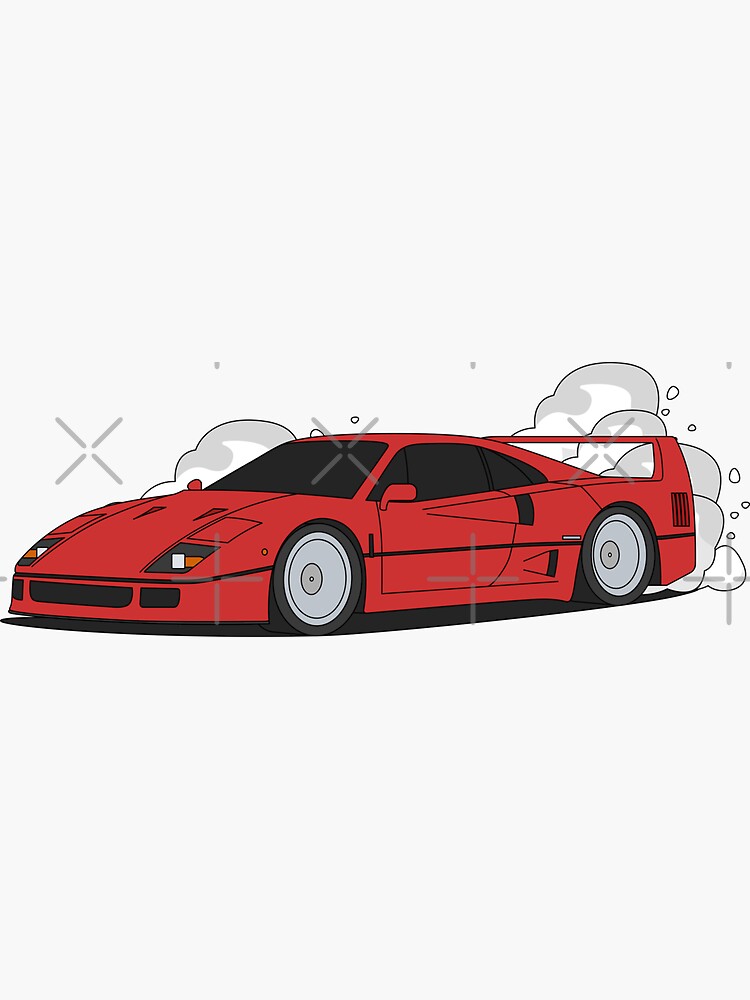 "Ferrari F40 Tipo F120 Rev" Sticker for Sale by marcimarcc | Redbubble