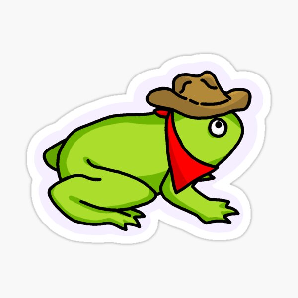"Cowboy Frog" Sticker for Sale by WizardPuppy | Redbubble
