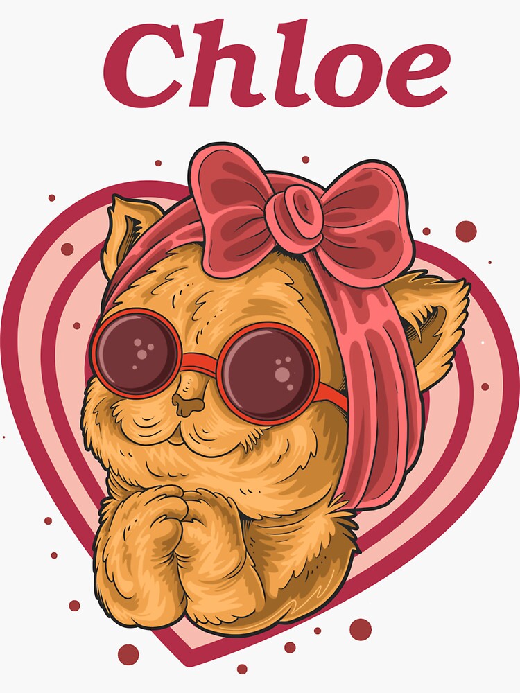 "cat name Chole ,Beautiful cat" Sticker for Sale by alidoussArt | Redbubble