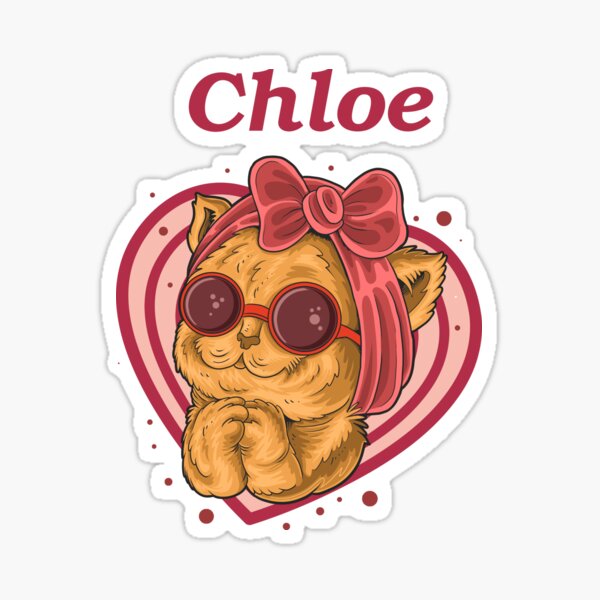 "cat name Chole ,Beautiful cat" Sticker for Sale by alidoussArt | Redbubble