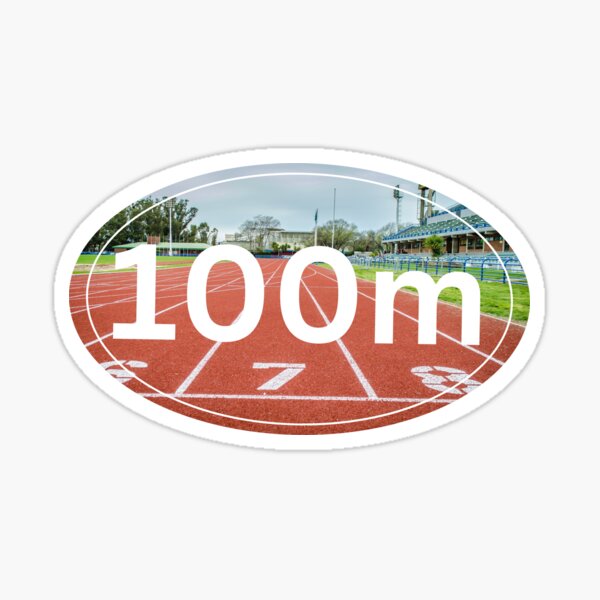 "On the Track, 100m Dash - White" Sticker for Sale by LatterDaze ...