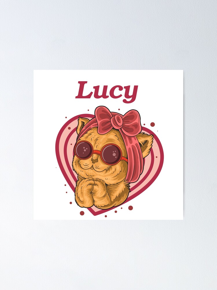 "cat ,Lucy name ,Beautiful cat" Poster for Sale by alidoussArt | Redbubble