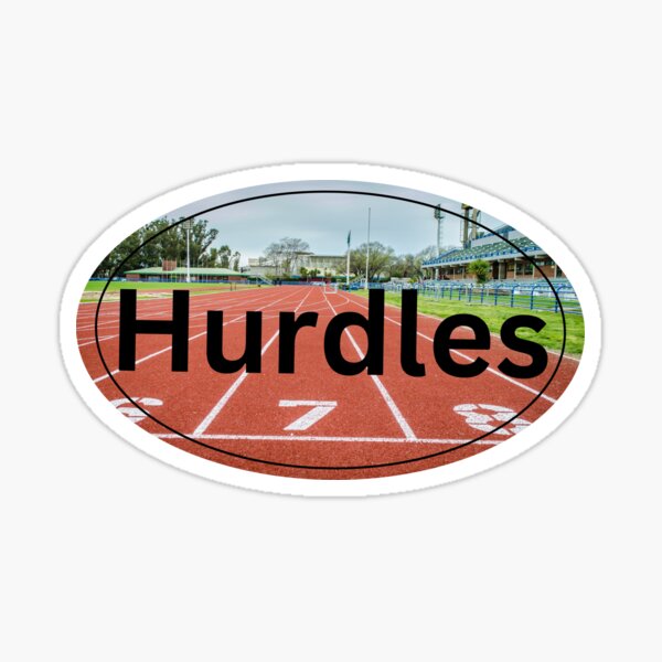 "On the Track, Hurdles - Black" Sticker for Sale by LatterDaze | Redbubble
