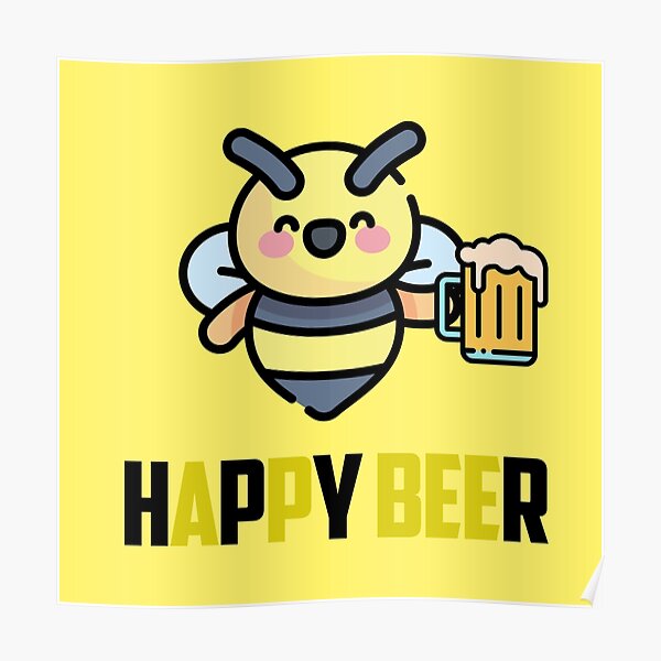 "Happy Beer" Poster for Sale by brasevko | Redbubble