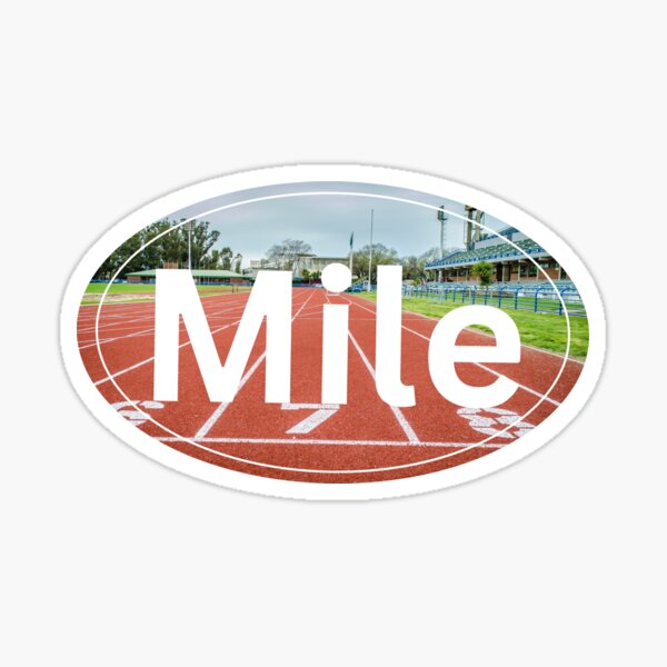 "On the Track, Mile Run - White" Sticker for Sale by LatterDaze | Redbubble