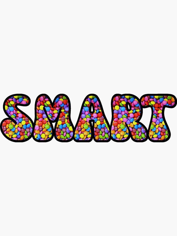 "Word Smart with Smarties" Sticker for Sale by foodiemarie | Redbubble