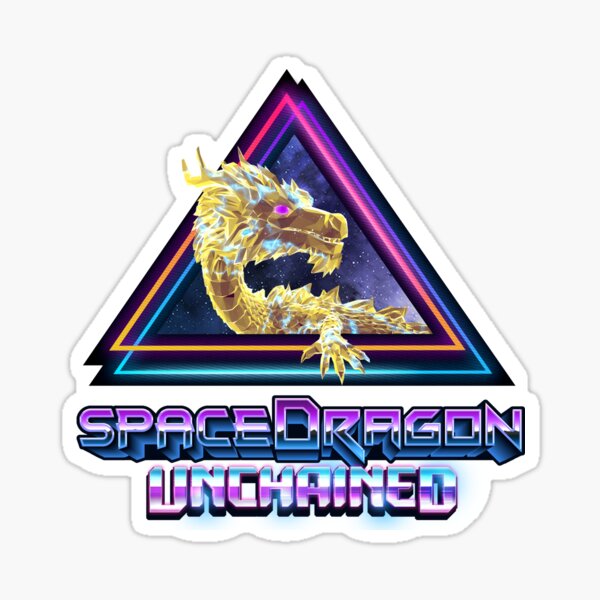 "Space Dragon Unchained Logo" Sticker for Sale by 3lbGames | Redbubble