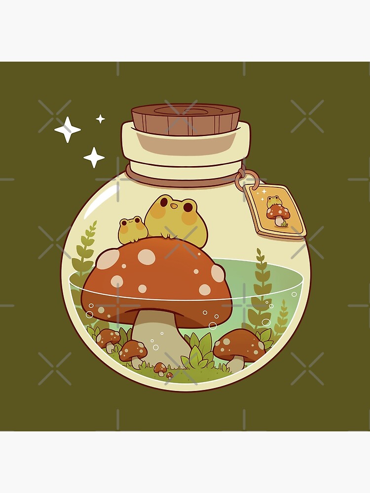 "Frog and mushroom potion" Throw Pillow for Sale by Rihnlin | Redbubble
