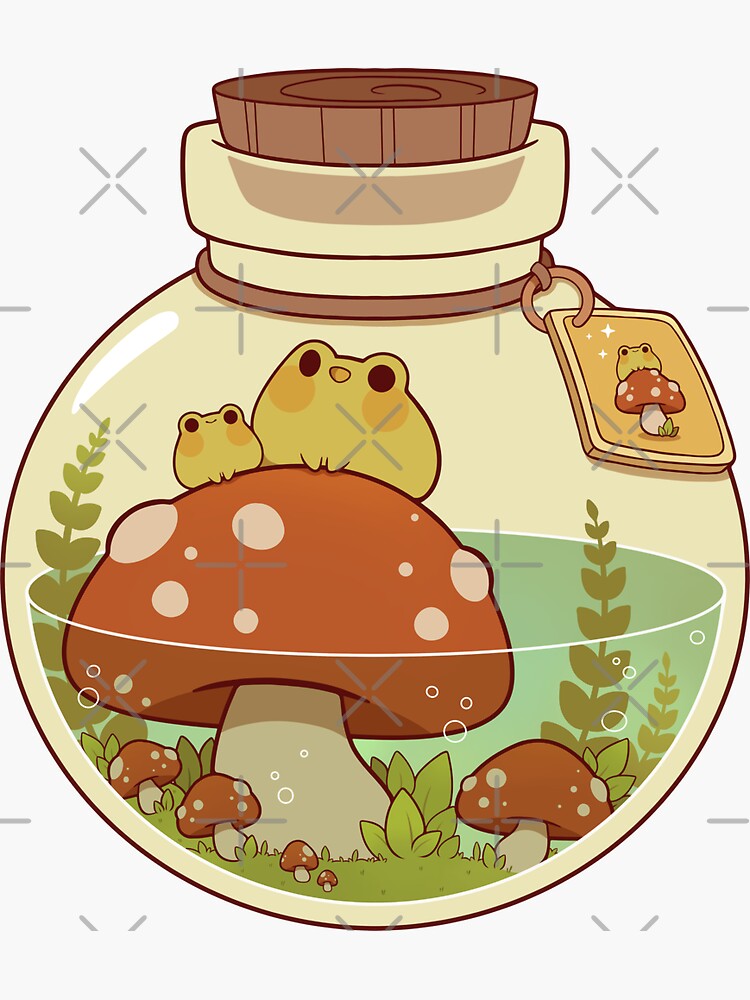"Frog and mushroom potion" Sticker for Sale by Rihnlin | Redbubble