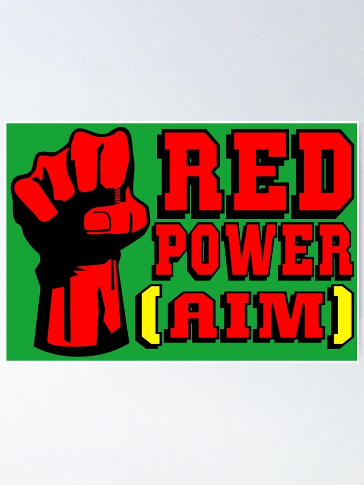 "RED POWER (AIM)" Poster for Sale by truthtopower | Redbubble