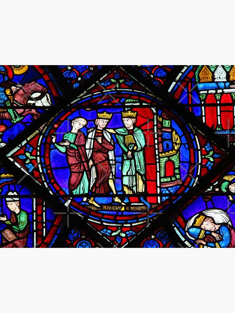 "Charlemagne Stained Glass Window from Chartres Cathedral" Poster for ...