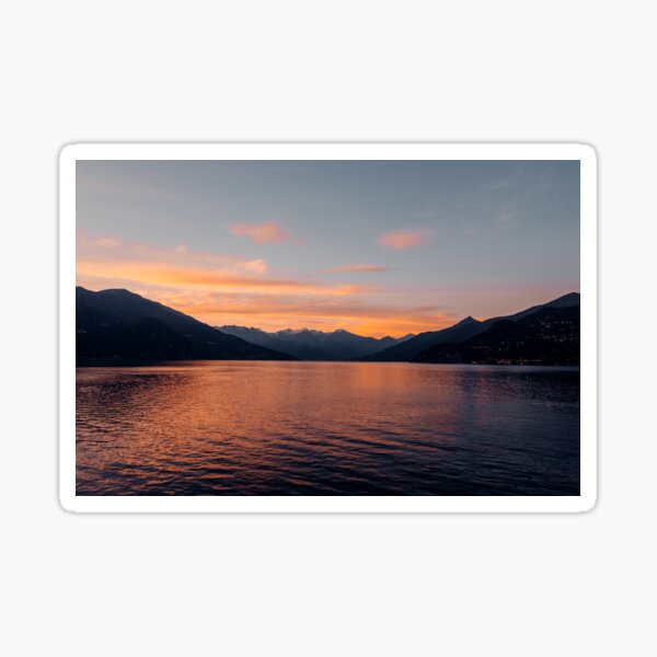 "Lake Como, Italy, Sunset" Sticker for Sale by newburyboutique | Redbubble