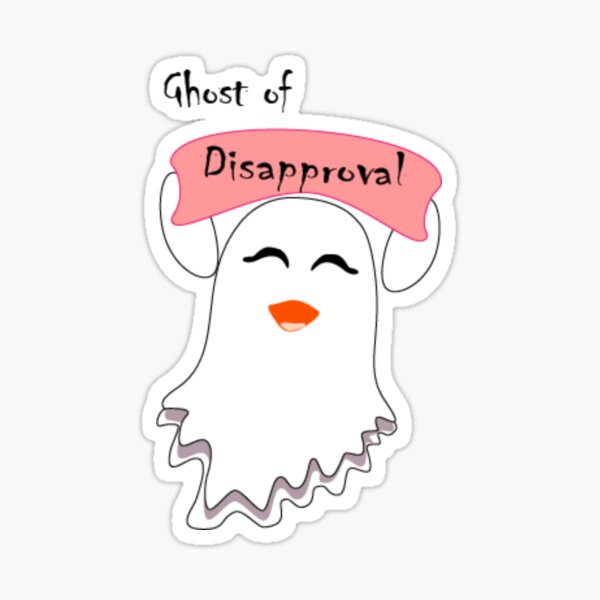 "Ghost of Disapproval Cute Sticker" Sticker for Sale by LunaSky22 ...