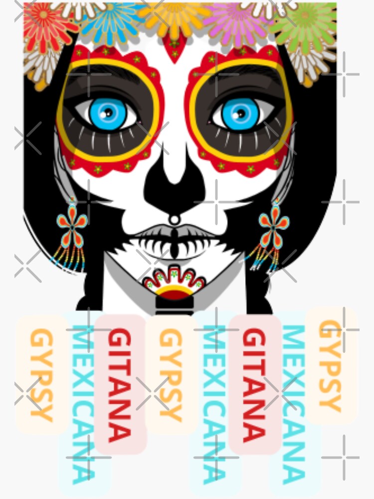 "mexicana gypsy arts gitana logo" Sticker for Sale by HIGHSUERTE ...