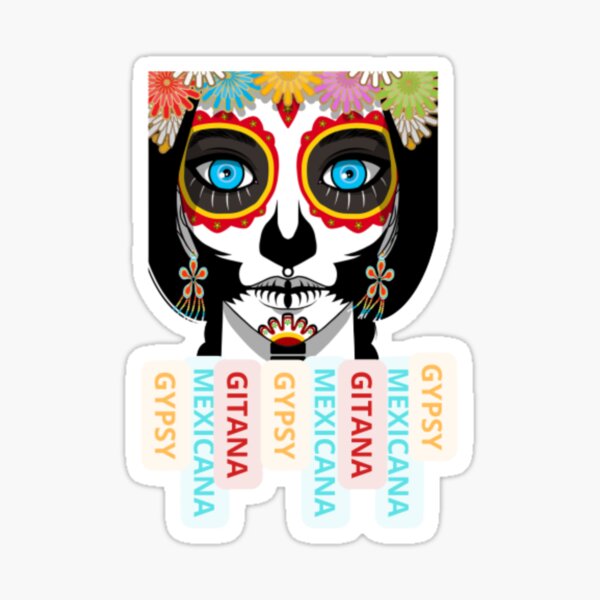 "mexicana gypsy arts gitana logo" Sticker for Sale by HIGHSUERTE ...
