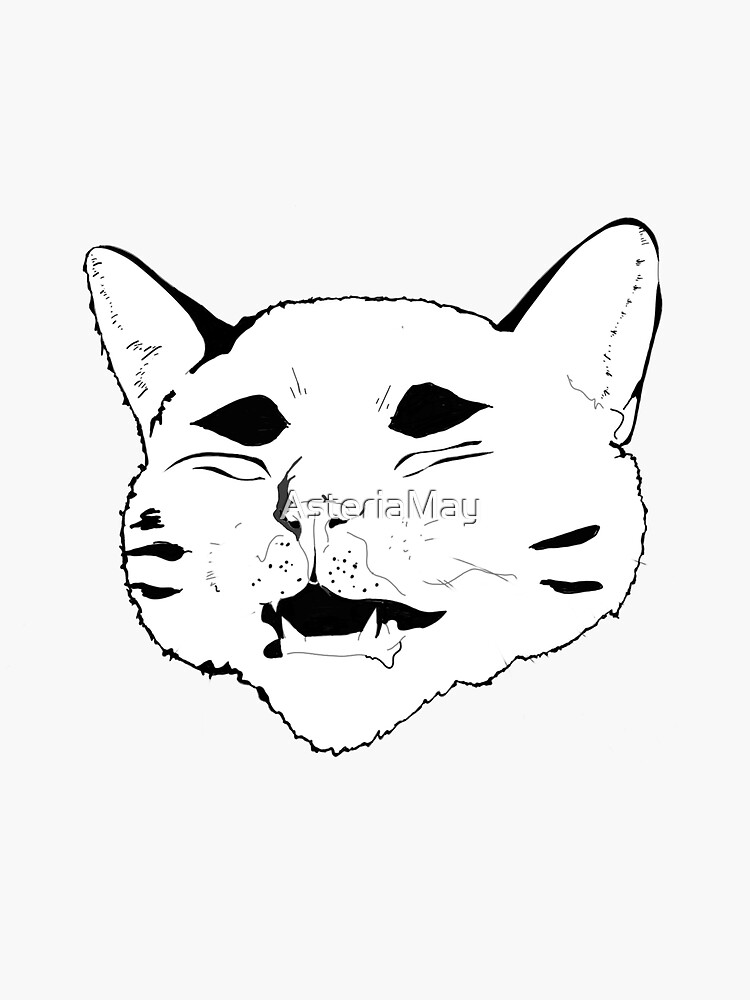 "Angry the meow " Sticker for Sale by AsteriaMay | Redbubble