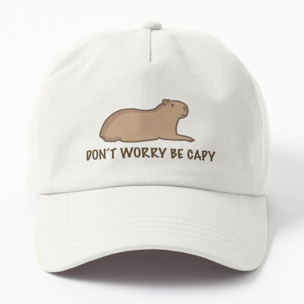 "Capybara dont worry be capy meme" Cap for Sale by tulipdesign | Redbubble