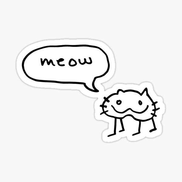 Derpy Cat Sticker For Sale By Son Of Wasps Redbubble