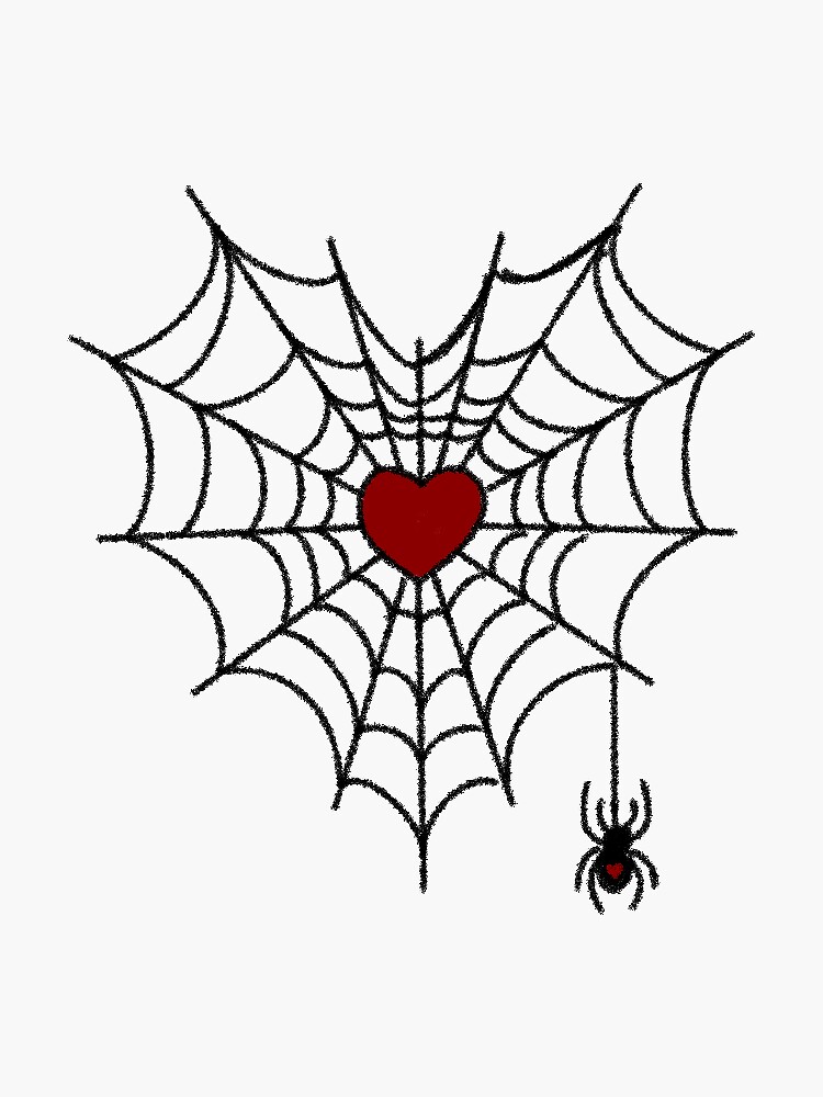 "Spider Web Heart" Sticker for Sale by Stev1enorman | Redbubble
