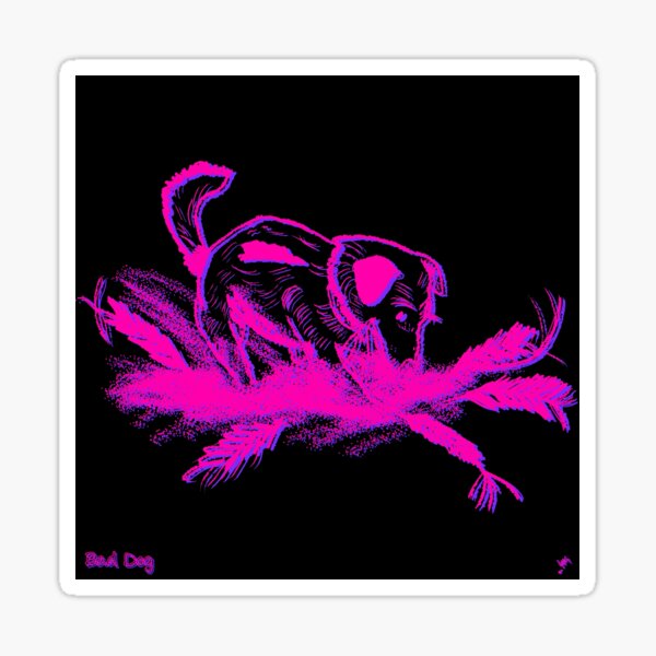"Bad Dog" Sticker for Sale by artSMG | Redbubble