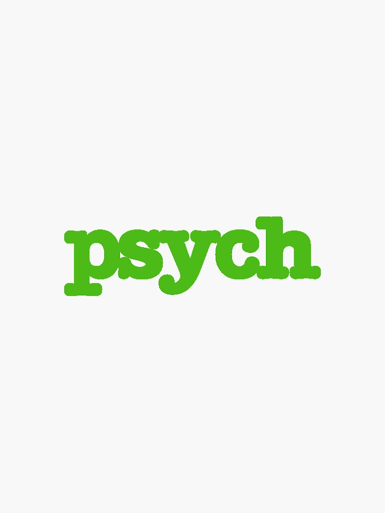 "Psych Logo" Sticker for Sale by ParchedChair | Redbubble