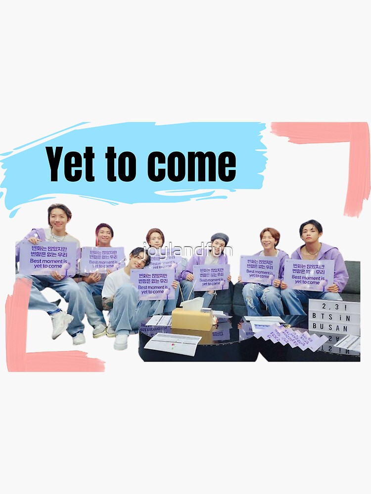 "bts yet to come" Sticker for Sale by joylandfun | Redbubble