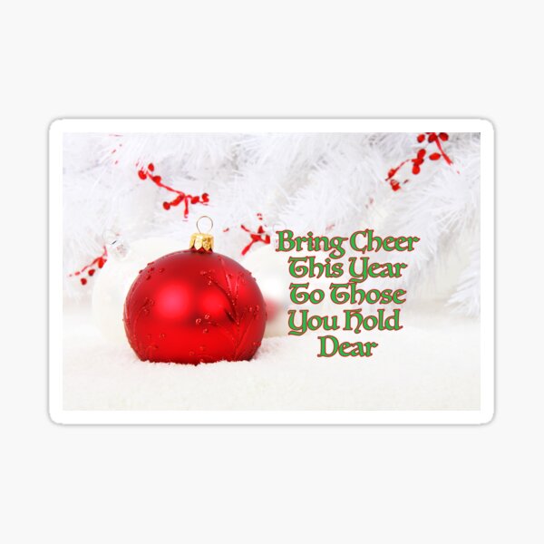 "BRING CHEER" Sticker for Sale by thedvguy | Redbubble