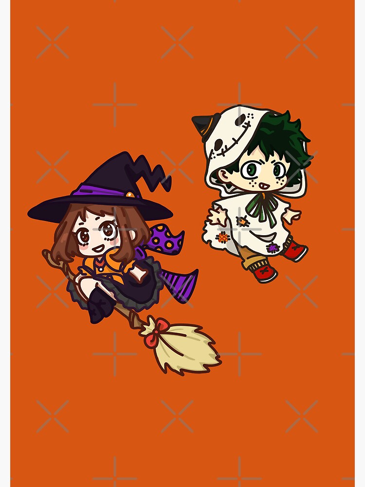 "Izuku Midoriya, Ochako Uraraka, My Hero Academia, Halloween Design ...