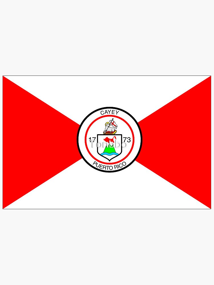 Pegatina «Bandera de Cayey, Puerto Rico» de Tonbbo | Redbubble
