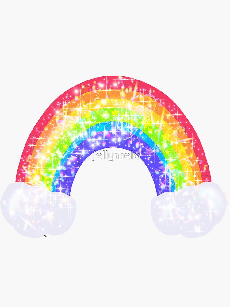 "Glitter Rainbow" Sticker for Sale by jellymelo | Redbubble